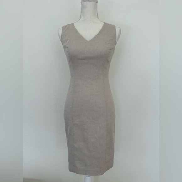 White House Black Market | Dresses | Tan Work Dress | Poshmark